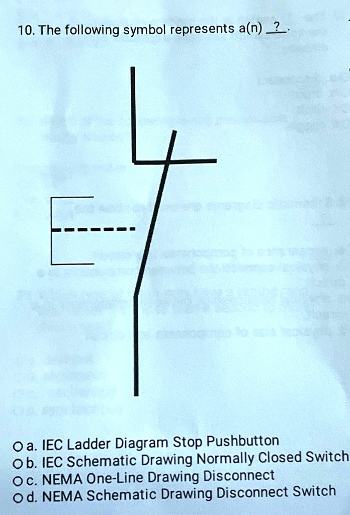 the following symbol represents an a iec ladder diagram stop pushbutton ...