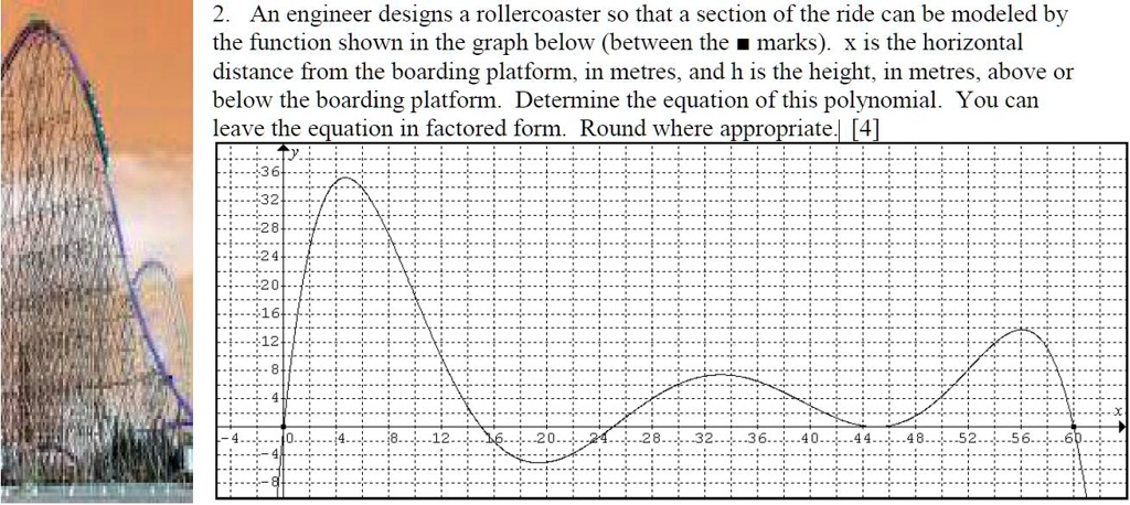 SOLVED: An engineer designs a rollercoaster so that a section of the ...