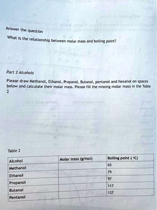 answer the question what is the relationship between molar mass and ...