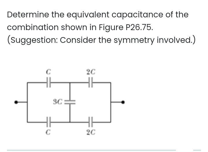 Determine The Equivalent Capacitance Of The Combination Shown In Figure