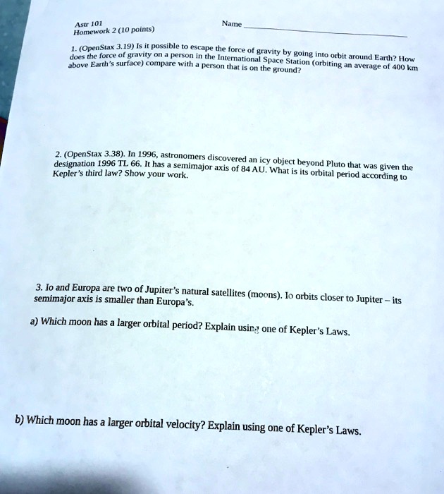 SOLVED:AS [0I Homework (10 points) (OpenStax 3.19) possible escape the force pemon GTvi dlot the ...