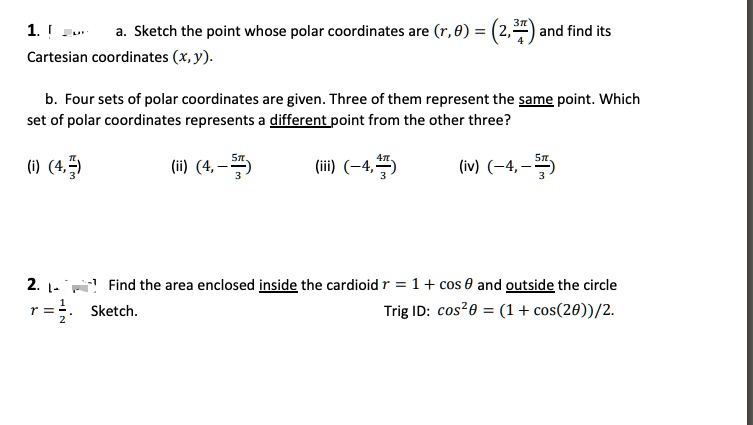 SOLVED A Sketch The Point Whose Polar Coordinates Are r 0 2 5 And Find Its Cartesian solved-a-sketch-the-point-whose-polar-coordinates-are-r-0-2-5-and-find-its-cartesian
