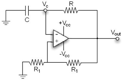 SOLVED: Consider the following relaxation-oscillator circuit ...