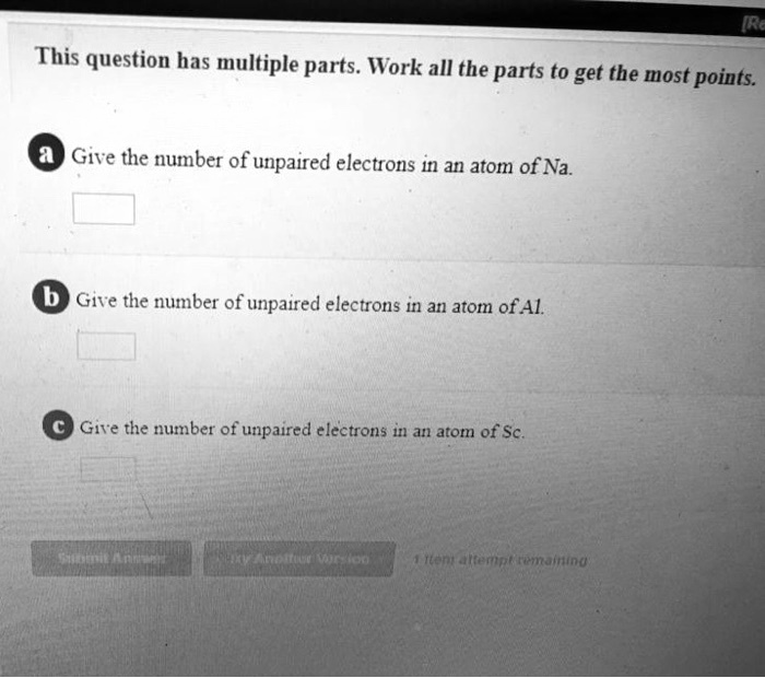 SOLVED: This question has multiple parts: Work all the parts to get the most points Give the ...