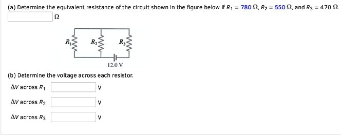 SOLVED: Determine the equivalent resistance of the circuit shown in the figure below. R1 = 780 Î ...