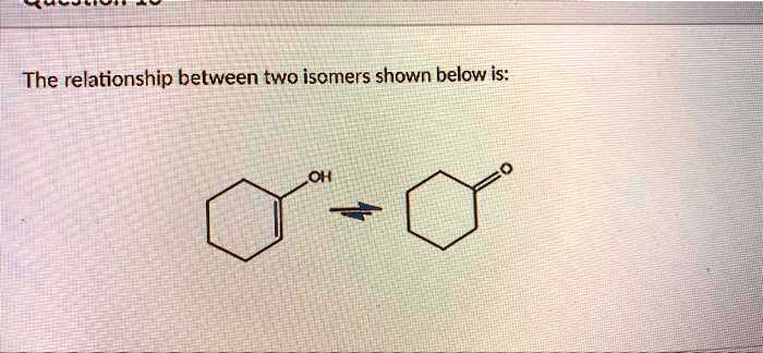 SOLVED: The relationship between two isomers shown below is: