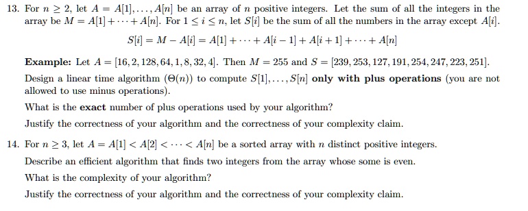 VIDEO solution: For n â‰¥ 2, let A = A[1],..,A[n] be an array of n ...