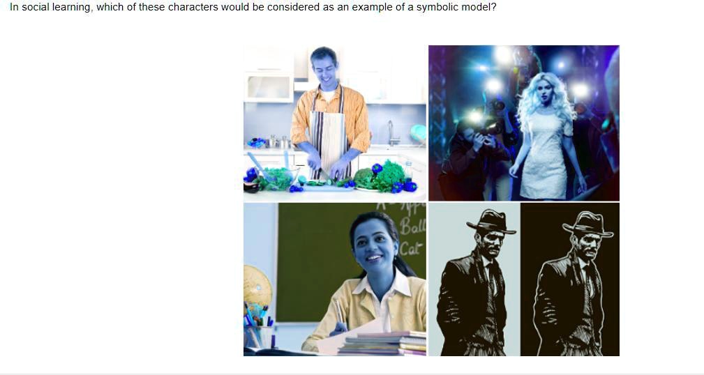 In social learning, which of these characters would be considered as an ...