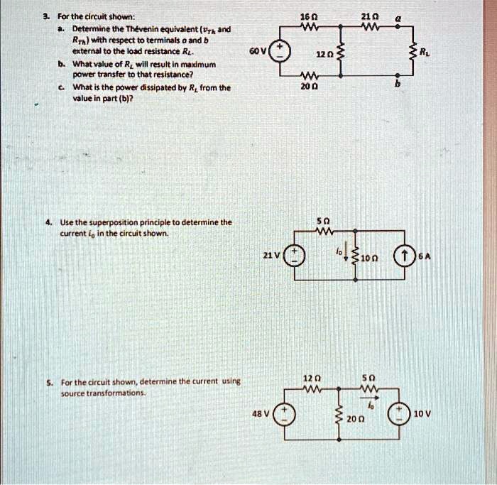 SOLVED: 3.For the circuit shown Determine the Thevenin equivalent( and Rwith respect to ...