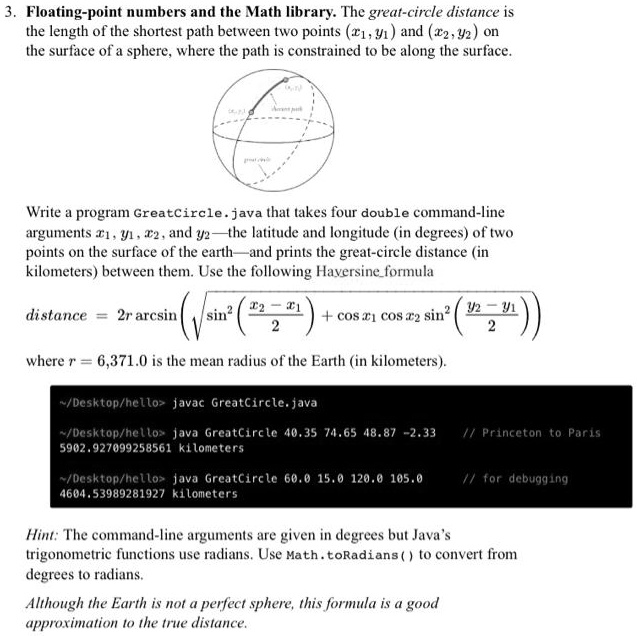 Solved Do Not Use Loops Conditional Statements Arrays 3 Floating Point Numbers And The Math 
