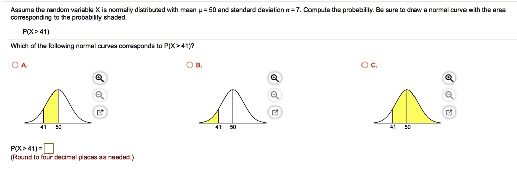 SOLVED: Assume the random variable X is normally distributed with mean ...