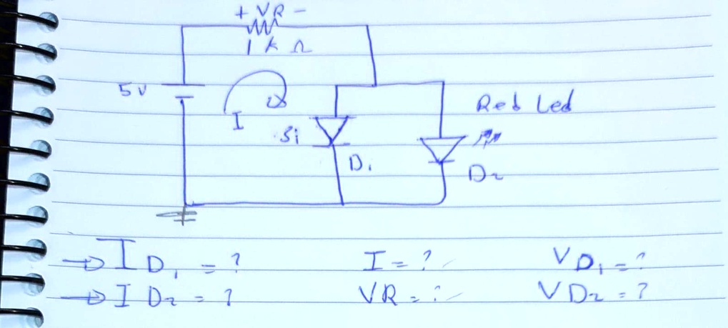 the questions is to solve parallel diode configuration determine vr i ... the questions is to solve parallel diode configuration determine vr i ...