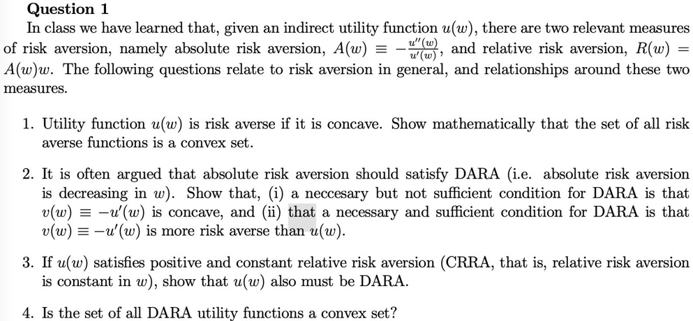 SOLVED: In class, we have learned that given an indirect utility ...