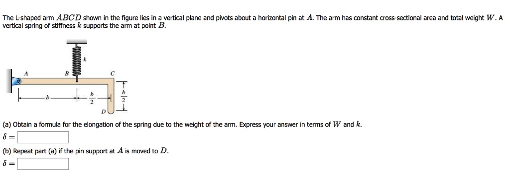 SOLVED: The L-shaped arm ABCD shown in the figure lies in a vertical ...