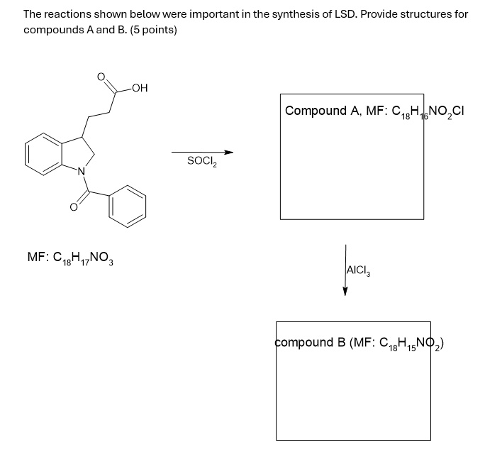 The reactions shown below were important in the synthesis of LSD ...