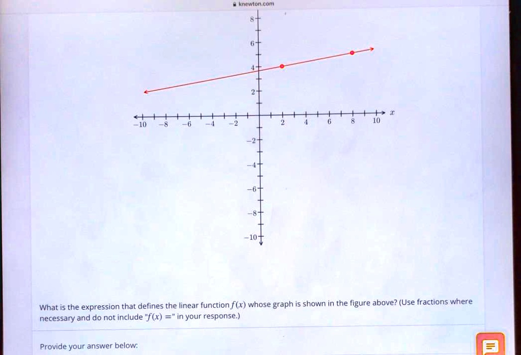 SOLVED: Knanoneom 10 7 What is the expression that defines the linear ...