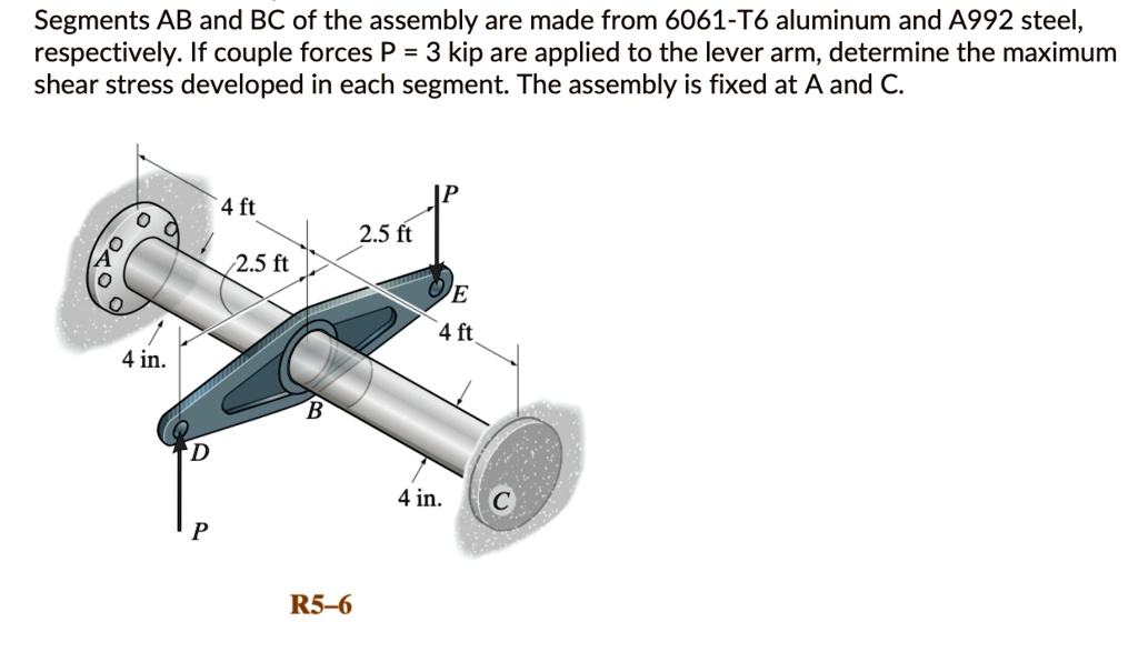 SOLVED: a.) Draw FBD of the Lever Write the equilibrium equations. b ...