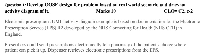 SOLVED: Develop OOSE design for a problem based on a real-world ...
