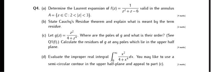 SOLVED: FUNCTIONS OF ONE COMPLEX VARIABLE I have an exam in 2 days, please help. Thumbs up will ...