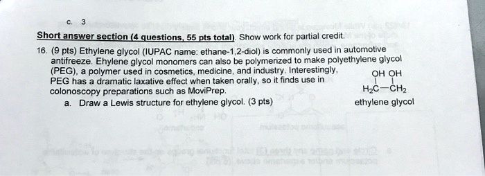 SOLVED: Short answer section (4 questions 55pts totall Show work for ...