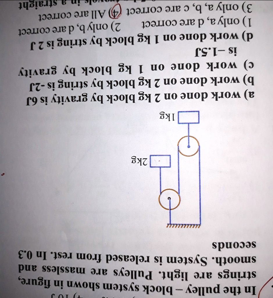 The Pulley Block System Shown In The Figure Is Released From Rest at Declan Sheean blog