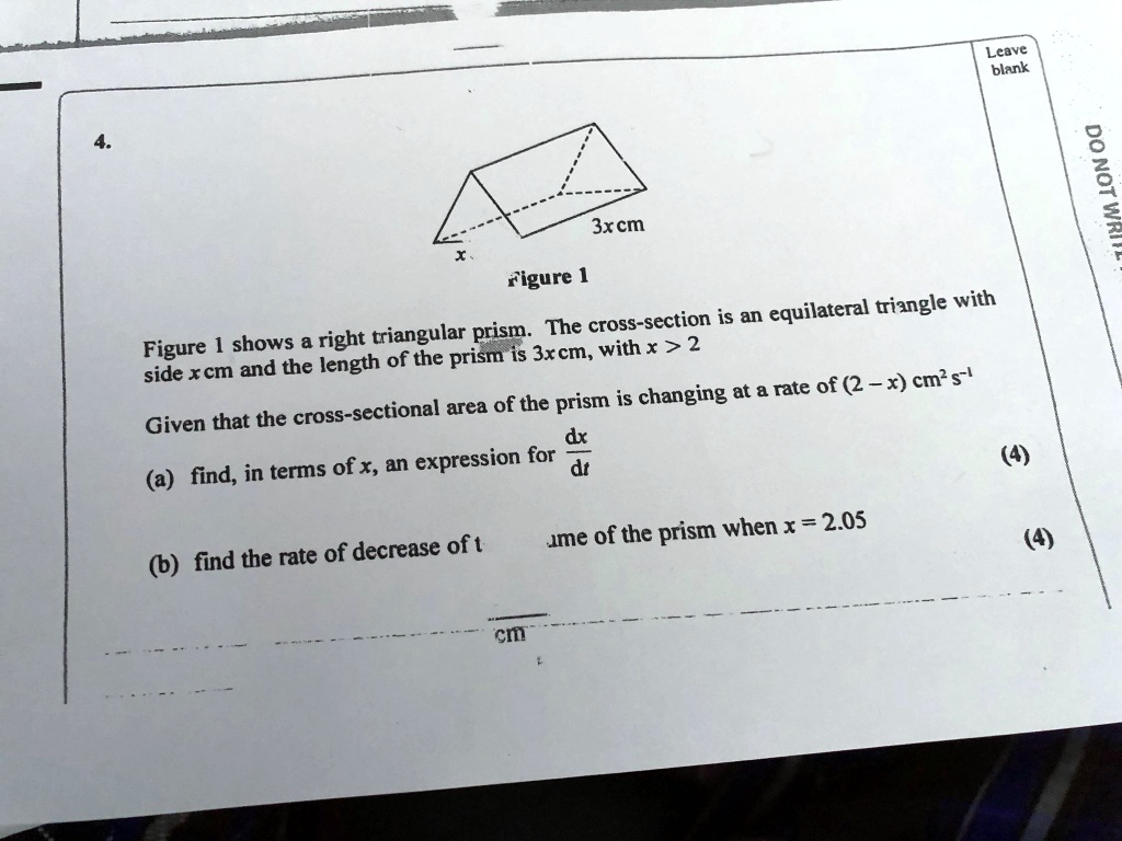 leave blank 8 8 3xcm rigure 1 equilateral triangle with prism the cross ...