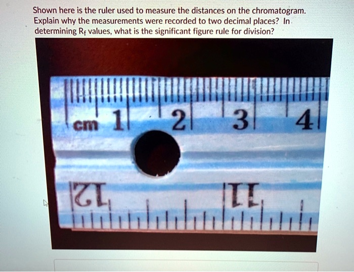 SOLVED: Shown here is the ruler used to measure the distances on the ...