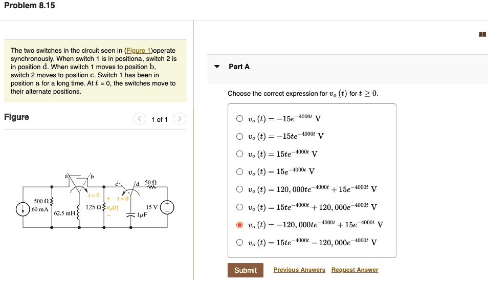 The two switches in the circuit seen in (Figure 1) operate ...