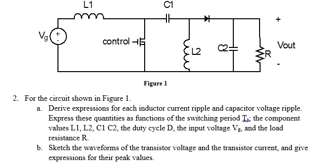 L1 Vg + control C1 Figure 1 + L2 C2+ Vout R 2. For the circuit shown in ...