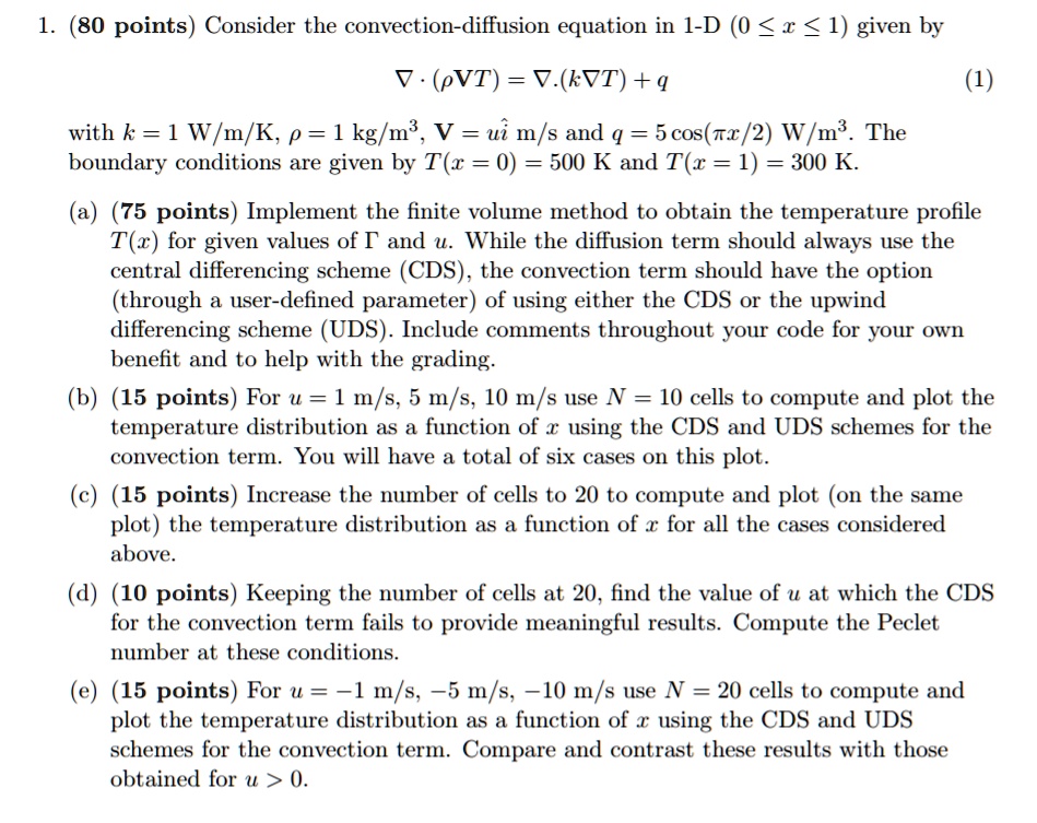 Solved Need The Matlab Code Please Thank You This Is For Computational Fluid Dynamics 1 80