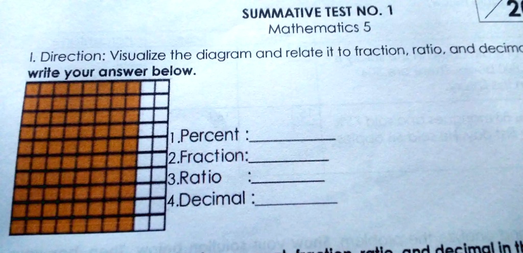 SUMMATIVE TEST NO. 1 Mathematics 5 1. Direction: Visualize the diagram ...