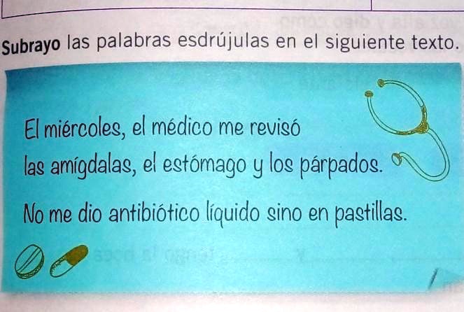 SOLVED: subrayo las palabras esdrujulas en el siguiente texto es de ... SOLVED: subrayo las palabras esdrujulas en el siguiente texto es de ...