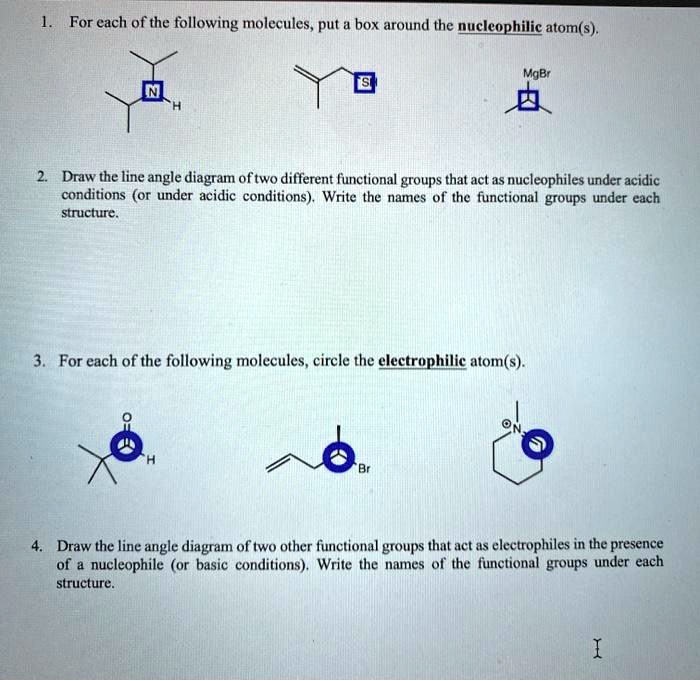 SOLVED: For each of the following molecules, put a box around the ...