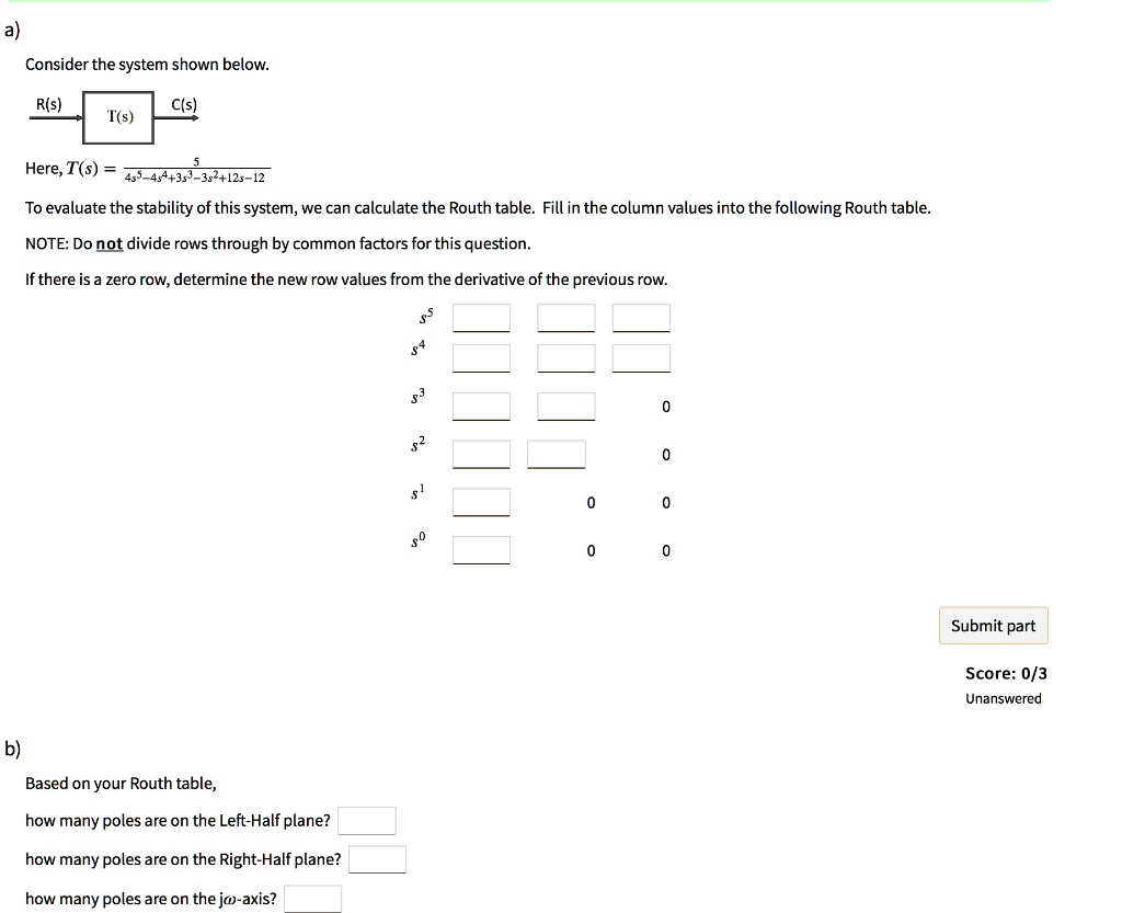 Solved Consider The System Shown Below Rs Ts Cs 5 To Evaluate 1933
