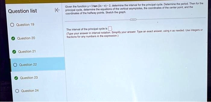 SOLVED: Texts: Given the function y = 3tan^2(x) - x^2, determine the ...