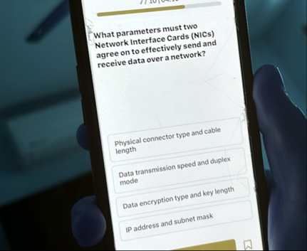 what parameters must two network interface cards nics agree on to ...