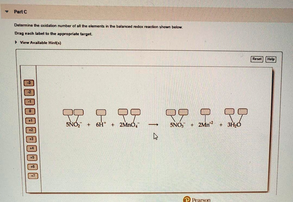 Pert Determine The Oxidation Number Of All The Elements In The Balanced