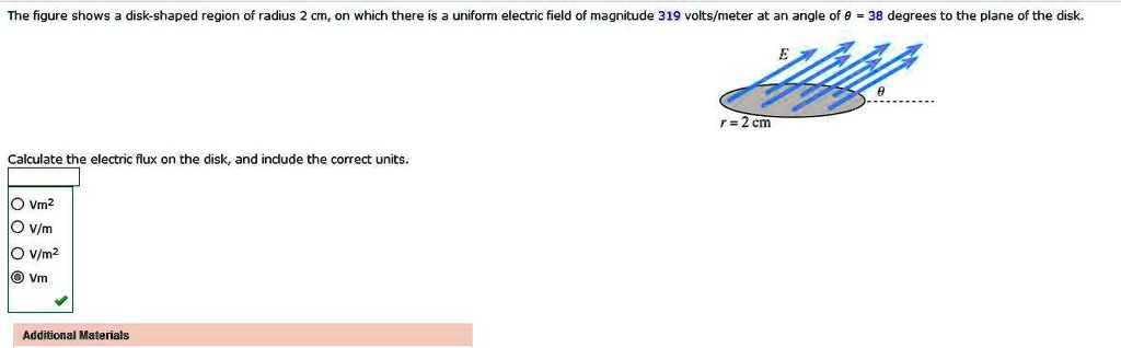 SOLVED: The figure shows a disk-shaped region of radius r=2cm, within ...