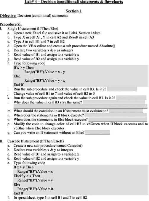 Solved Lab 4 Decision Conditional Statements Flowcharts Section I Objective Decision 0008