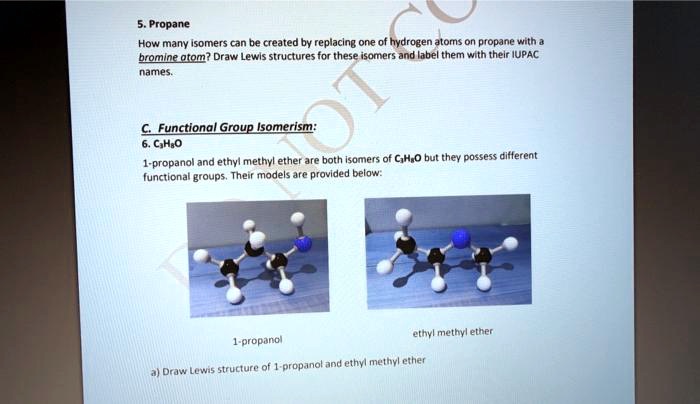 SOLVED:Propane How many Isomers can be created by replacing one of ...