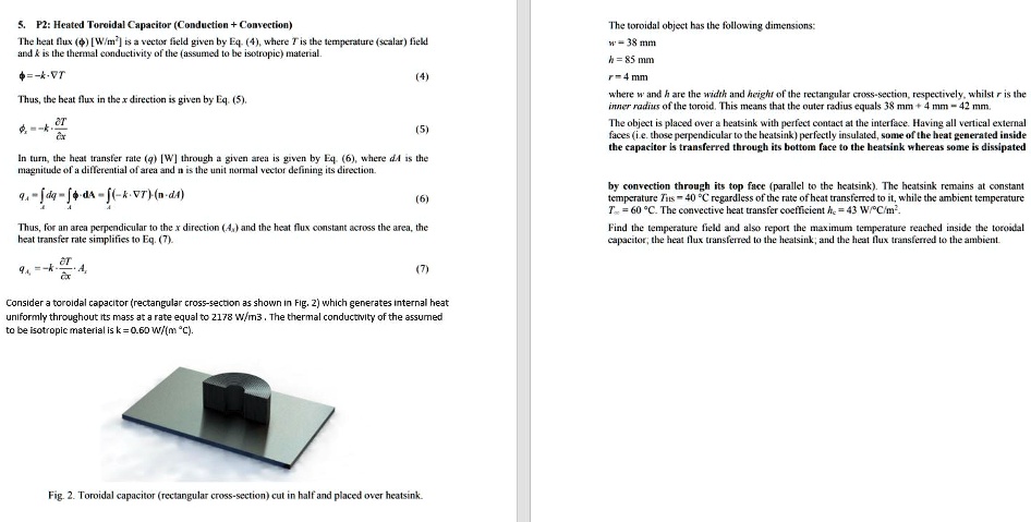 5 p2 heated toreidal capacitor conduction convection the heat flux wm2 ...