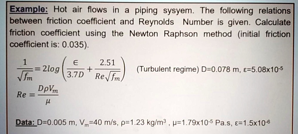 SOLVED: Numerical Analysis: Newton-Raphson Method Hot air flows in a ...