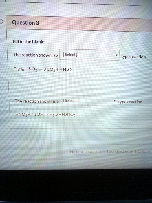 SOLVED: The reaction shown is a [Select ] type reaction: CsHs ...