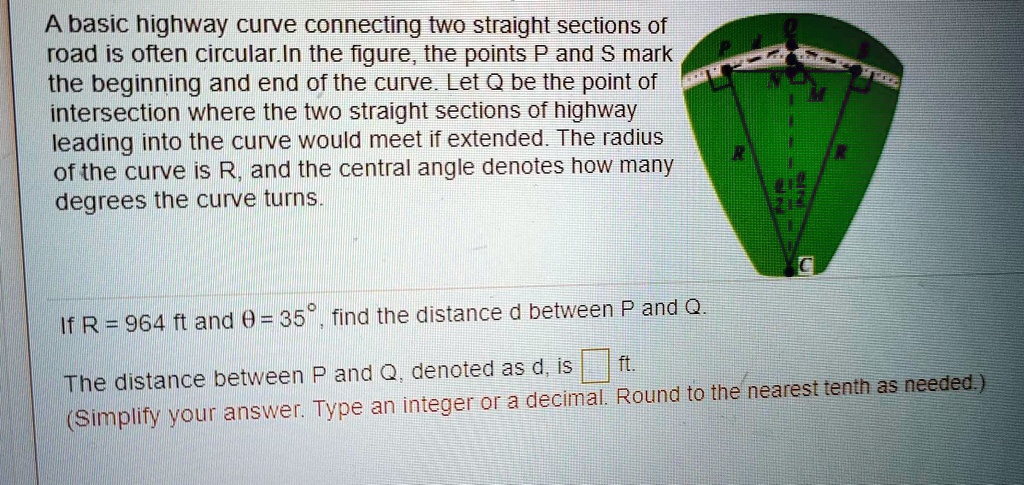 a basic highway curve connecting two straight sections of road is often ...