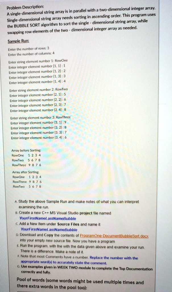 Solved A Single Dimensional Array Can Store Values Of Different Data Types Problem Description