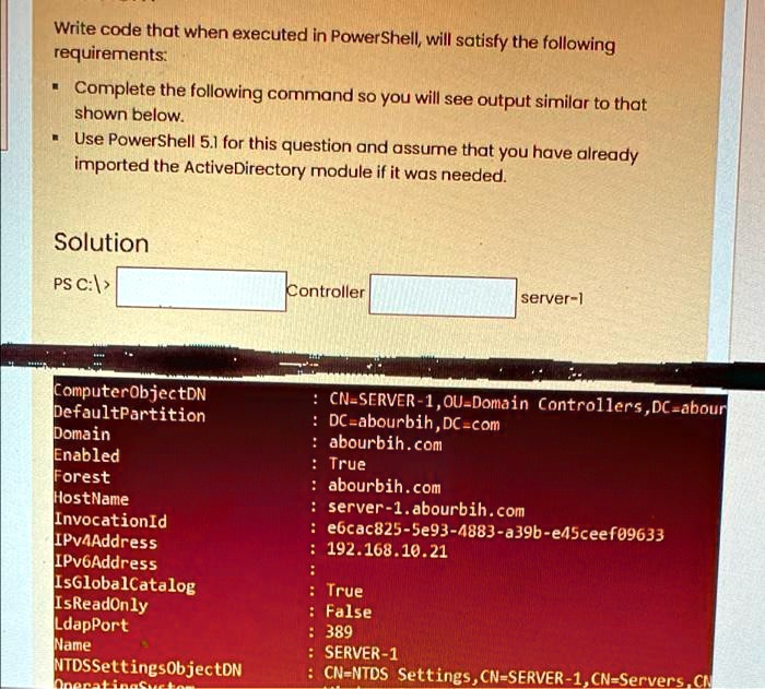Solved Write Code That When Executed In Powershell Will Satisfy The Following Requirements 6568