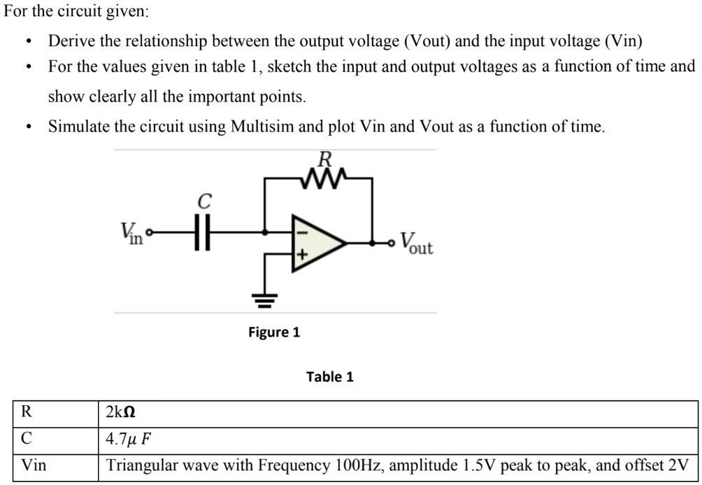 for the circuit given derive the relationship between the output ... for the circuit given derive the relationship between the output ...