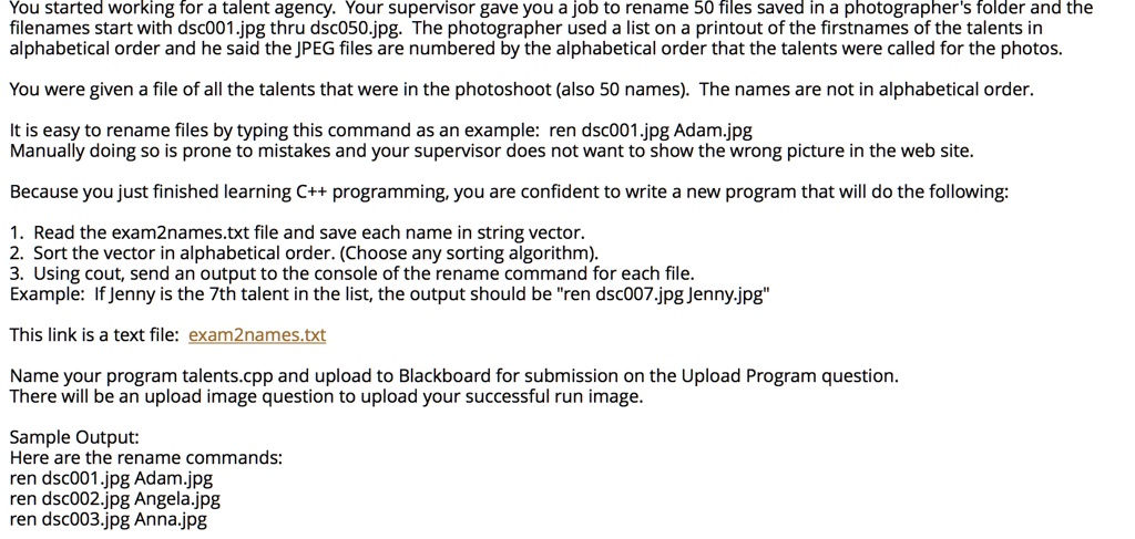 SOLVED: Marilou Anna Thelma Benjamin Cindy Tommy Dativo Donald Fatima ...