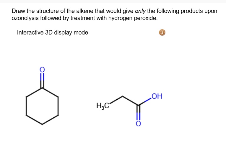 draw the structure of the alkene that would give only the following ...