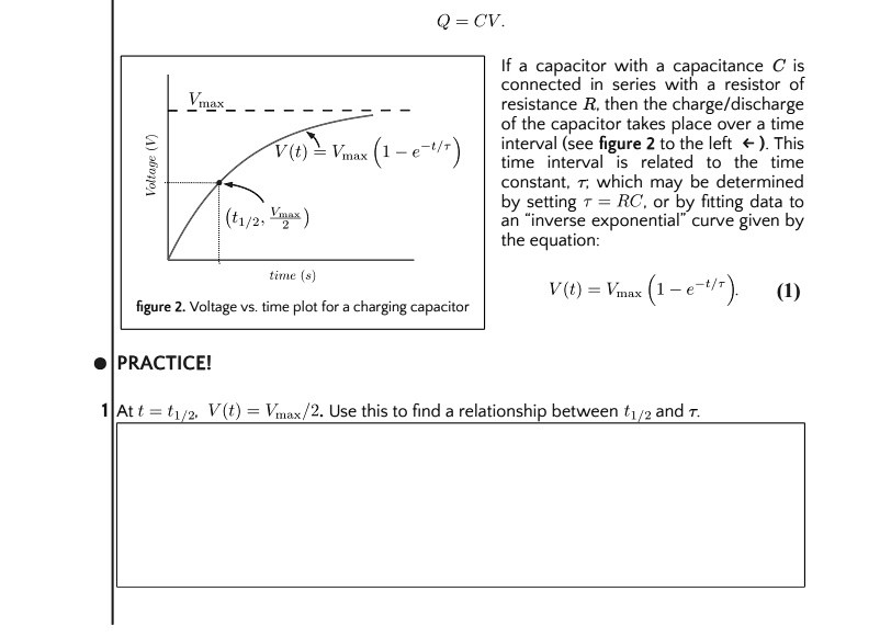 SOLVED: Q = CV. If a capacitor with a capacitance C is connected in ...
